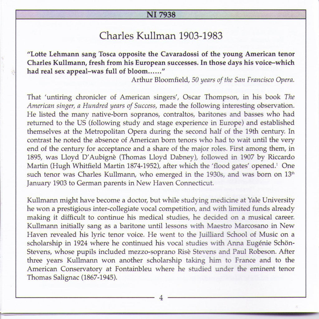 Charles Kullman 1931-1938 - NI7838 – Mint Records